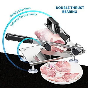 VETAKING Manual Frozen Meat Slicer Food Slicer Kitchen Meat Slicer Bread Cheese Fruit & Vegetable Stainless Beef Cutter Cutter Machine for Home Cooking of Hot Pot Shabu Shabu Korean BBQ