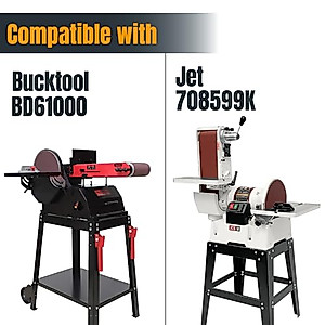 POWERTEC 110530 6 x 48 Inch Sanding Belts, 40 Grit Aluminum Oxide Belt Sander Sanding Belt for Bench Belt Sander, Wood & Paint Sanding, Metal Polishing, 10PK