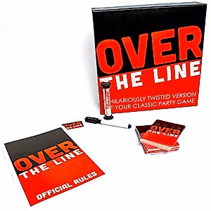 Over The Line Party Game- A Hilarious Acting and Drawing Word Card Guessing Game