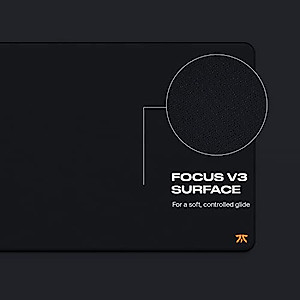 Fnatic | Focus 3 | Large Size | Soft Cloth Performance Gaming Mouse Mat | Control Surface | 19.17" x 14.65" x 0.16"