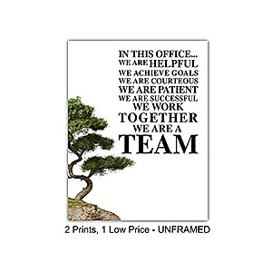 Office Wall Art Decoration Set - Motivational Decor - Leadership Saying - Gift for Boss, Manager, Team Leader, Coach, Teacher, Entrepreneur - Inspirational Quote Poster Print - Unique Photo 8X10 Set