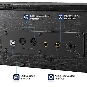 ZHRUNS Digital Piano 88 Key Full-Size Weighted Keyboard Piano,MP3 Function, Remote Control, Power Supply, 3 Pedals, MIDI/Headphone/Audio Output Feature, Suitable for Beginners/Adults