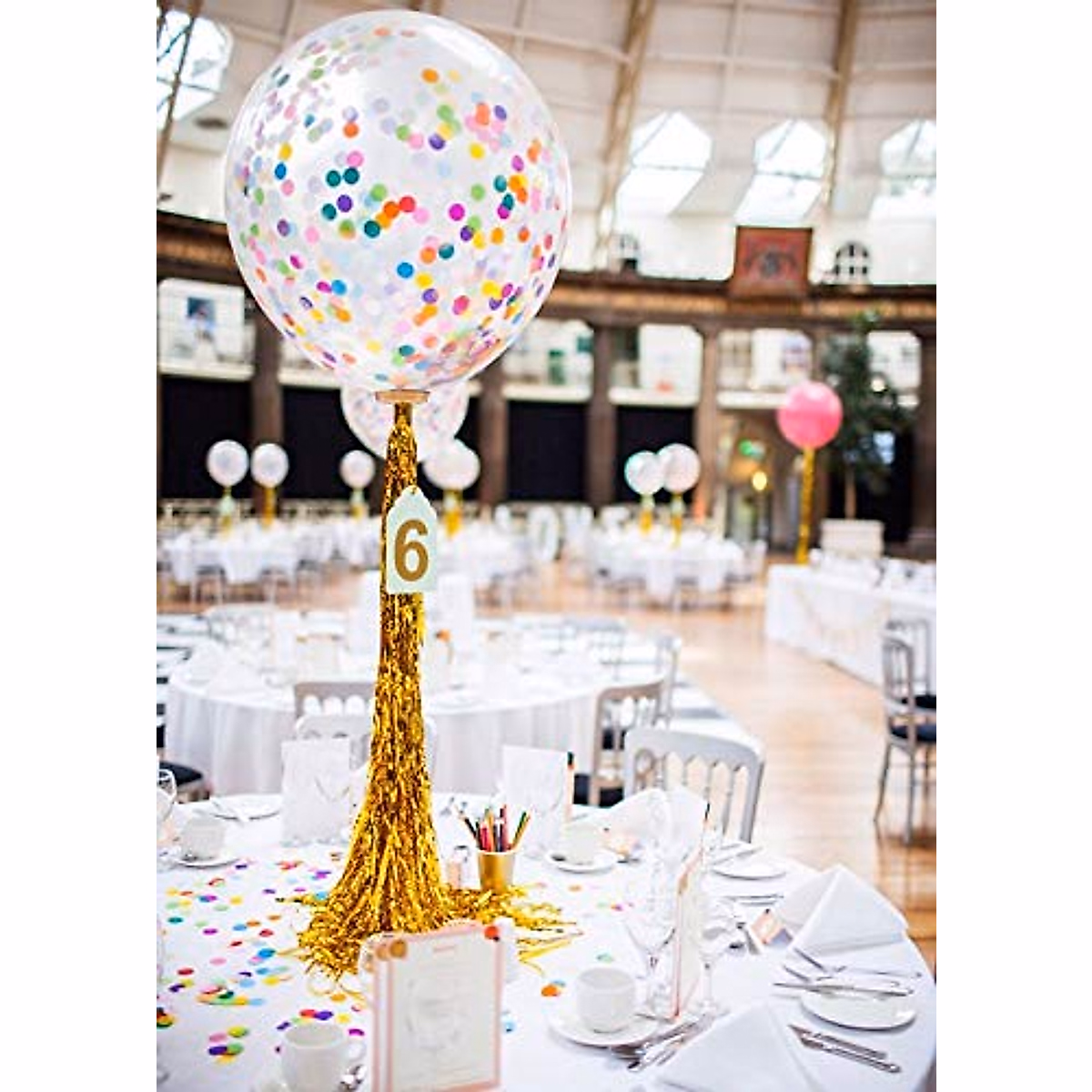 Battife 25000 Pieces Colorful Tissue Paper Confetti 1inch Large Bag Round Confetti for Wedding Birthday Party Celebrations, Multicolor 8.8oz