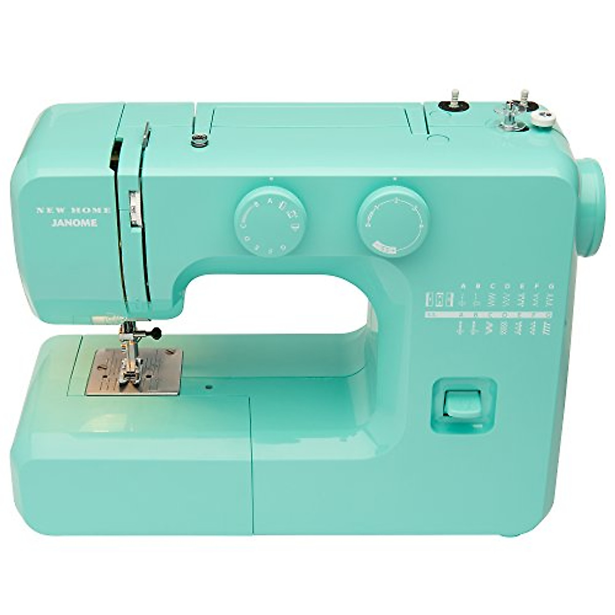 Janome Arctic Crystal Easy-to-Use Sewing Machine with Interior Metal Frame, Bobbin Diagram, Tutorial Videos, Made with Beginners in Mind!, Blue