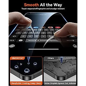 DIMONCOAT 4-PACK for iPhone 13 Pro Max/iPhone 14 Plus Screen Protector [10X Military Protection] [Easy Installation Frame] Compatible iPhone 13 Pro Max/iPhone 14 Plus 6.7'' HD 9H Tempered Glass