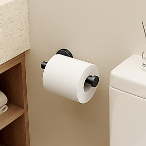 KES Black Toilet Paper Holder, Bathroom Tissue Holder Paper Roll SUS 304 Stainless Steel Wall Mount Matte Black, A2175S12-BK