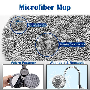 Electric Mop Head Compatible with Dyson V11 V10 V8 V7 Cordless Stick Vacuum Cleaner, Hardwood Floor Attachment wet and dry dual-use