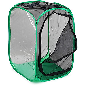 RESTCLOUD 36" Large Monarch Butterfly Habitat, Giant Collapsible Insect Mesh Cage Terrarium Pop-up 24 x 24 x 36 Inches