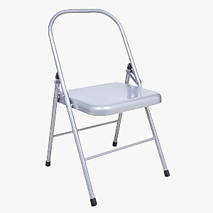 YOGIKUTI Yoga Chair, Metal Yoga Chair, Iyengar Yoga Chair, Yoga Chair, Chair for Yoga, Backless Yoga Chair, (Standard)