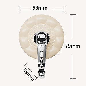 Tyozyw Retro Ripple Suction Cup, Suction Wreath Hanger for Glass Door, Window Suction Cups with Hooks, Suction Cup Towel Bar (Cream)