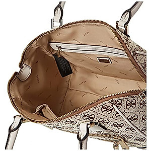 GUESS Frankie Uptown Satchel, Brown Logo