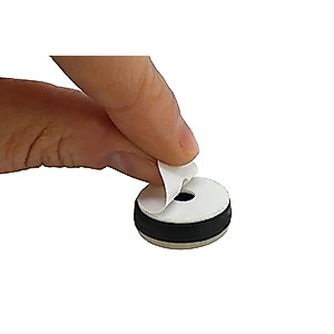 Shepherd Hardware 9471 1-Inch and 1-1/2-Inch Round, Adhesive Slide Glide Furniture Sliders, 20-Count,Tan