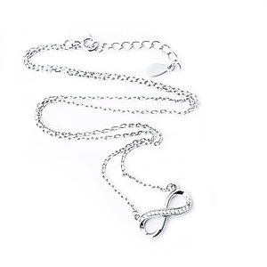 Fervent Infinity Necklace - Crystal Lab-Simulated Cubic Zirconia (CZ) [Ultra Clear Like Diamonds]