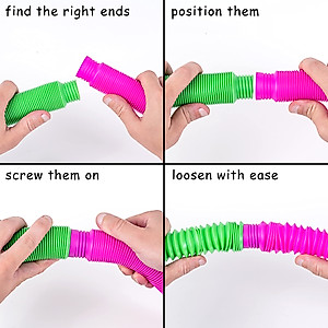 NUTTY TOYS Jumbo XXL Pop Tubes - Sensory Toys - Fine Motor Skills Learning for Toddlers, Top ADHD & Autism Fidget 2025 for Kids, Best Preschool Gifts Idea, Unique Boy & Girl Valentines Day Present