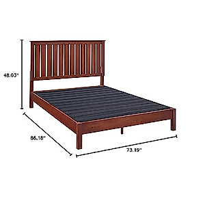 Decoro Walnut Color Wood Bed, Cal King