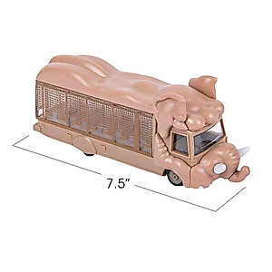 ArtCreativity Pull Back Elephant Safari Animal Bus for Kids, 7 Inch Elephant Design Bus with Pullback Mechanism, Durable Plastic Material, Party Decorations, Best Birthday Gift for Boys & Girls