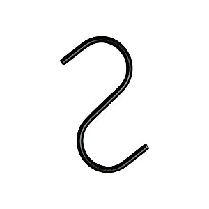 NAHANCO 4" Heavy Duty Steel S-Hook Hanger, Black - 12/Carton