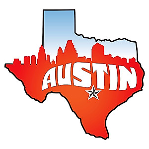 CafePress Austin Texas Skyline Rectangle Magnet, 3"x2" Refrigerator Magnet