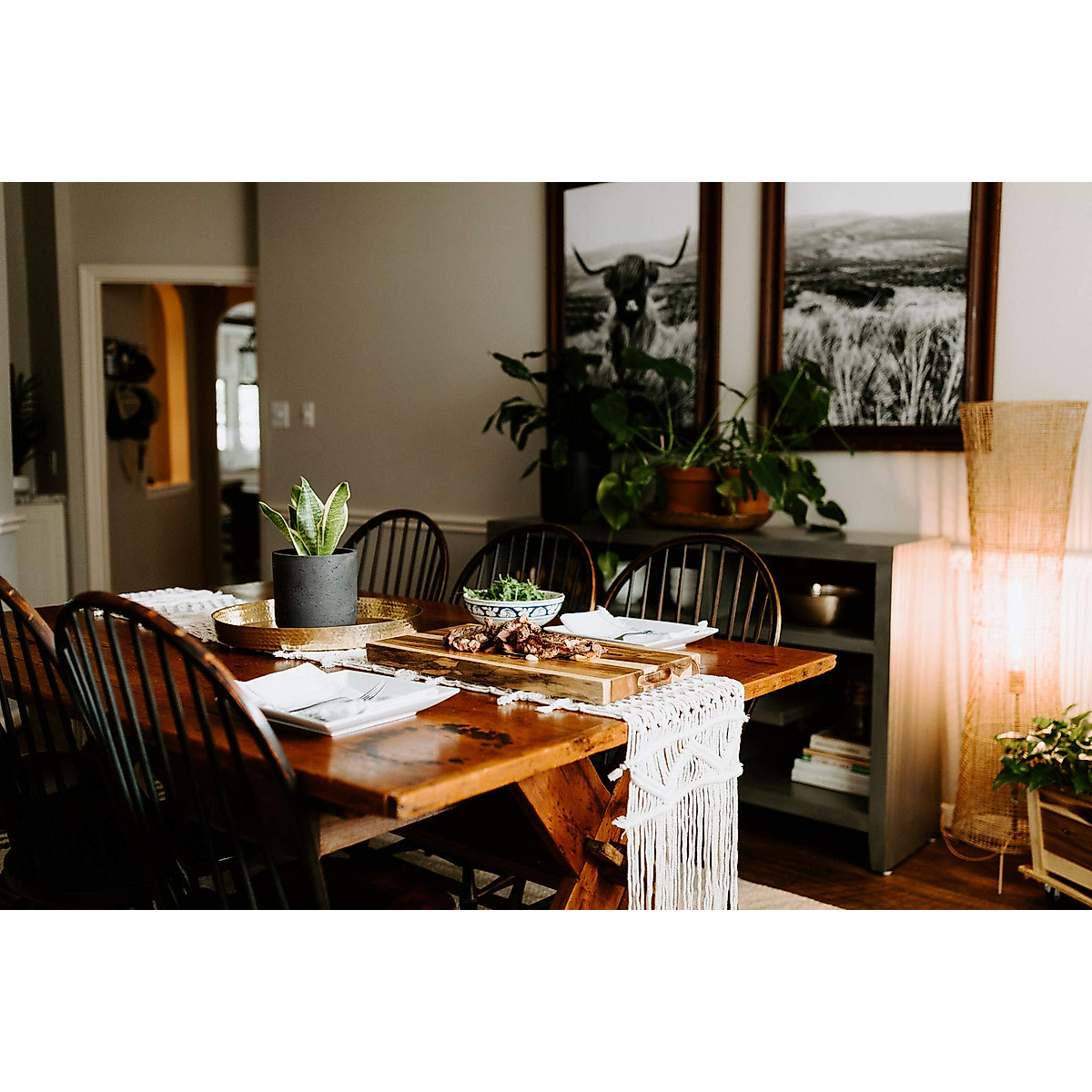 Villa Acacia Raw Wood Slab Serving Platter, Extra Long 22 Inches for Bread Board or Cheese Tray, Single, 22 Inch