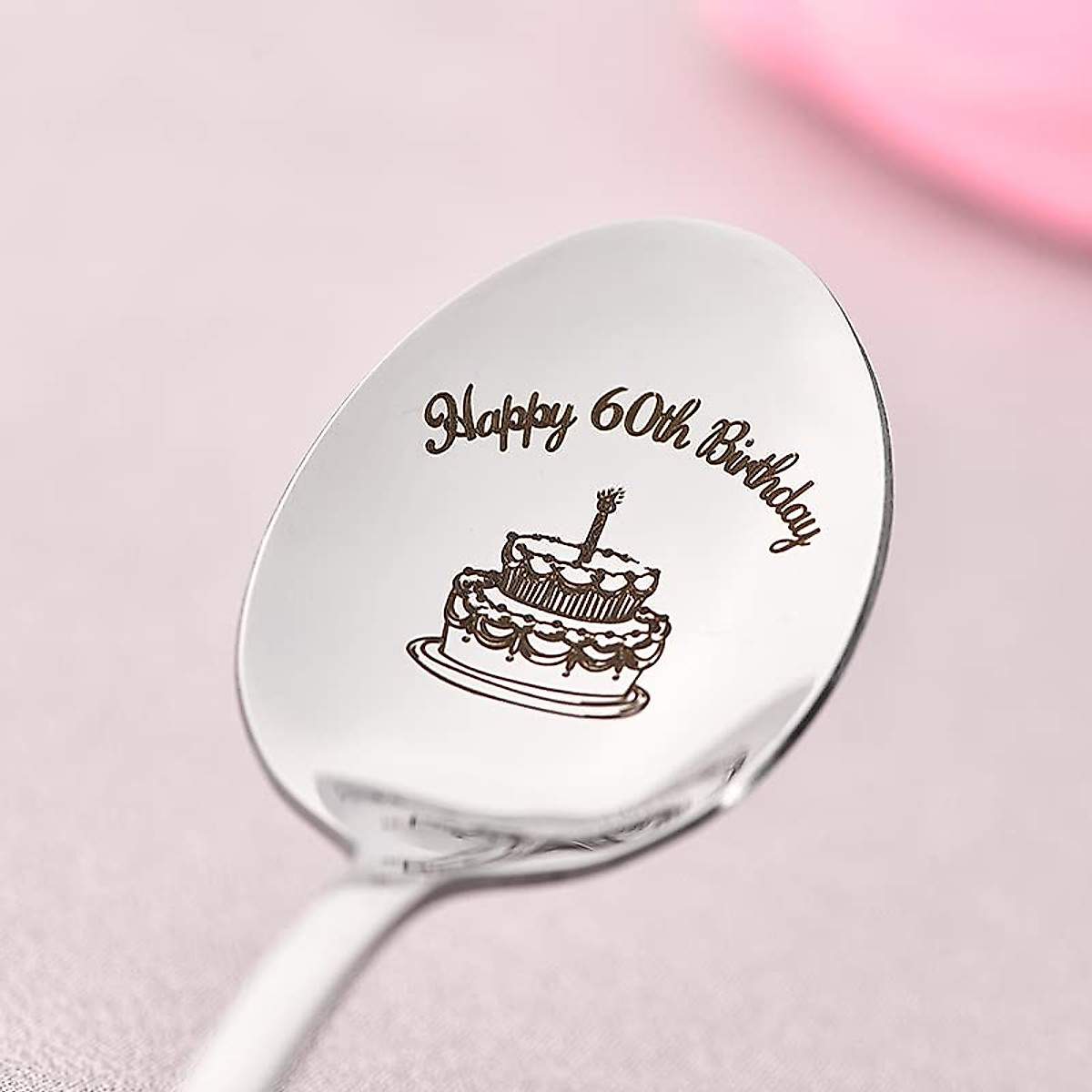 Happy 60th Birthday Spoon Gifts for Women Men Birthday Gift for 60 Year Old Dad Mom Wife Sister 60 th Birthday Gifts for Women Men 60 Year Old Birthday Gifts for Him Her 60 Birthday Gifts Spoons