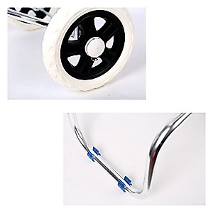 Lucky Tree Folding Shopping Cart with 2 Wheels Compact Superlight Aluminum Grocery Dolly Collapsible Utility Cart