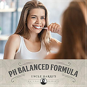 Uncle Harry's Remineralizing Tooth Powder | All Natural Enamel Support & Whitening Toothpaste for Sensitive Teeth | Powder Toothpaste for Gum Health & Fresh Breath (4 oz)