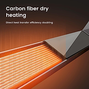 Colliford Towel Warmer,Stainless Steel Towel Warmer Rack for Bathroom -10 Bars Wall Mounted Towel Heater with Intelligent Touch Screen Timer, Hard Wired/Plug-in, Black