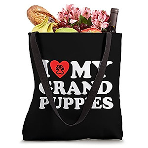 I Love My Grandpuppies Tote Bag