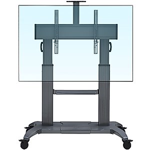 NB North Bayou Mobile TV Cart Heavy Duty TV Stand with Wheels for 70 to 110 inch LCD LED OLED Flat Panel Plasma TV up to 200lbs CF100-B
