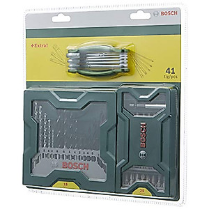 Bosch Home and Garden 2607017333 15 Mixed Drill 25-Piece Screwdriver bit Set + Folding hex Tool