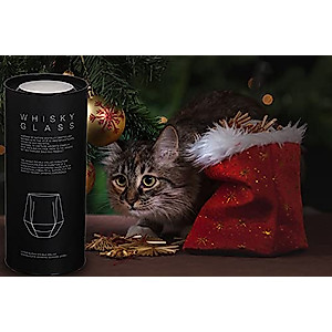 Whiskey Glasses Set of 2, Premium Lead-Free Crystal Clear Scotch Thick Weighted Bottom Rocks Glass with Elegant Box, Great Gift for Father's Day, Dad's Birthday or Scotch Lovers and Man