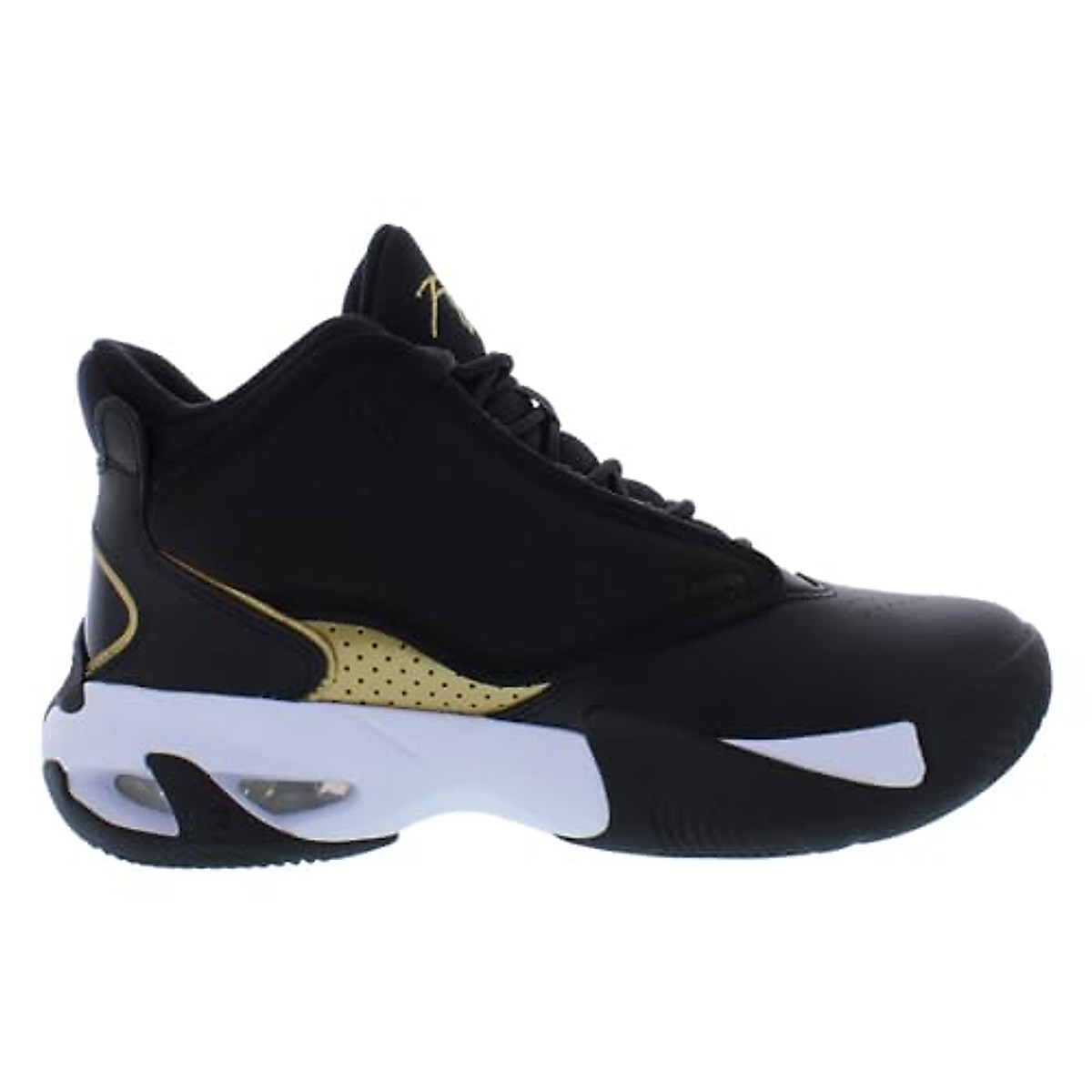 Jordan Max Aura 4 (Big Kid) Black/Metallic Gold/White 5 Big Kid M