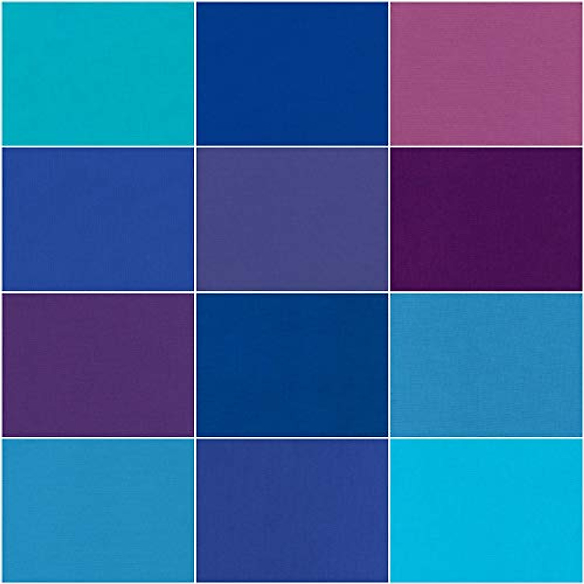 Kona Cotton Solids Peacock Charm Square 42 5-inch Squares Charm Pack Robert Kaufman CHS-720-42