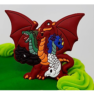 Dungeons and Dragons Fantasy Themed Roleplaying RPG Cake Topper Set (Unique Design)