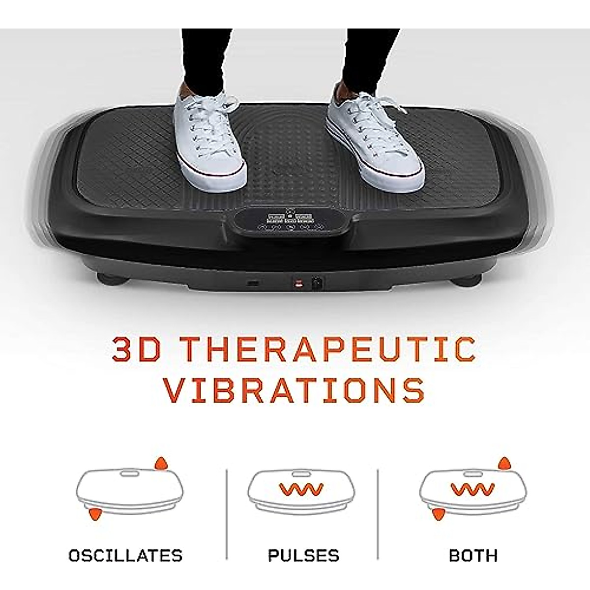 LifePro Turbo 3D Vibration Plate Exercise Machine - Dual Motor Oscillation, Pulsation + 3D Motion Vibration Platform | Full Whole Body Vibration Machine for Home Fitness & Weight Loss. (Black)