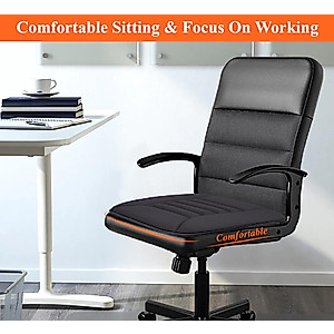 kingphenix Car Seat Cushion with 1.2inch Comfort Memory Foam, Seat Cushion for Car and Office Chair (Black)