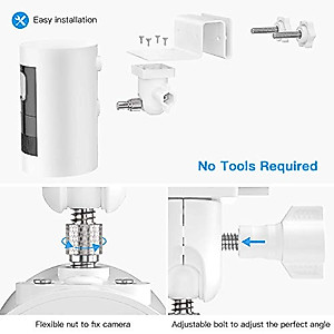 HOLACA Gutter Mount for Ring Stick Up Cam Plug-in HD Security Camera and Ring Stick Up Cam Battery HD Security Camera-Weatherproof-Give a Perfect Angle for Your Ring Stick Up Cam(3rd)