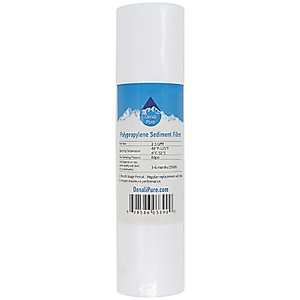 8-Pack Replacement for AMI AAA-1006UVE Polypropylene Sediment Filter - Universal 10-inch 5-Micron Cartridge Compatible with AMI AAA 100 GPD 6 Stage Home RO System - Denali Pure Brand