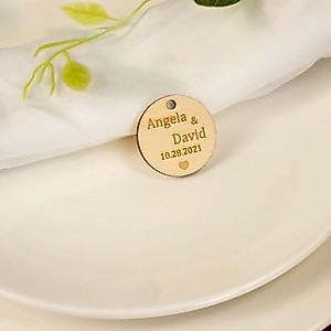 PGORSDOR Customized Banquet Guest Name Wooden Label,Customized Banquet Guest Name Wooden Label,Table Card Decoration (50Pcs)