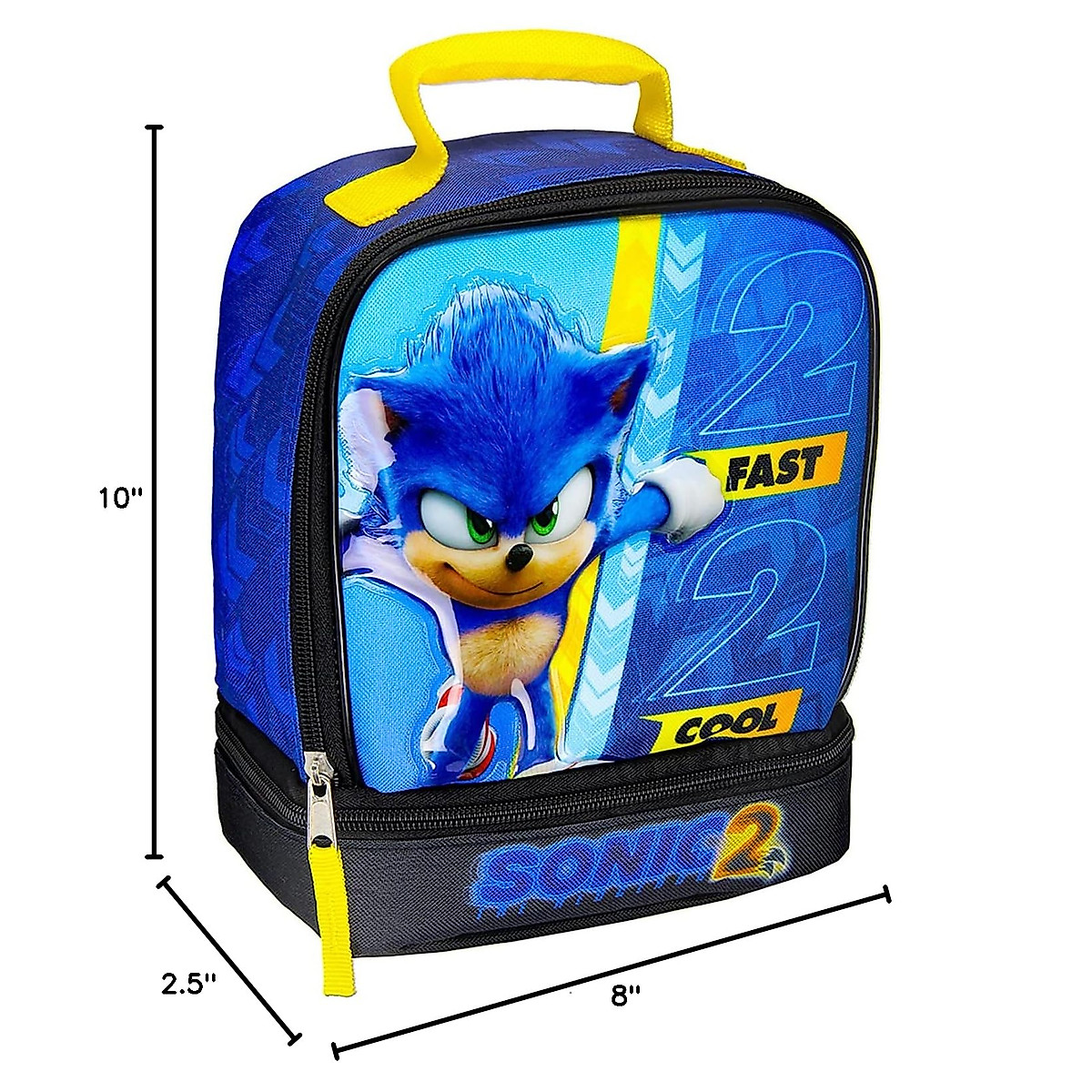 Sonic the Hedgehog 2 Fast 2 Cool Dual Compartment Insulated Lunch Box