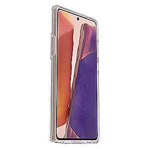OtterBox Galaxy Note20 5G Symmetry Series Case - STARDUST (SILVER FLAKE/CLEAR), ultra-sleek, wireless charging compatible, raised edges protect camera & screen
