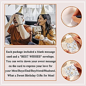 MONOZO 30th Birthday Gifts for Him, 30th Birthday Decorations for Him, 30 Year Old Birthday Gifts for Men, Natural Stone Bracelet Happy Birthday Gifts for 30 Year Old Men Him Dad Boyfriend Son