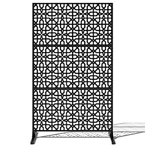 Veradek Outdoor Privacy Screen Series - Block Privacy Screen Set w/Stand (65% Privacy) | Made from Durable Materials; Easy Set-Up | Modern Décor for Patio Privacy, Room Divider, Fences