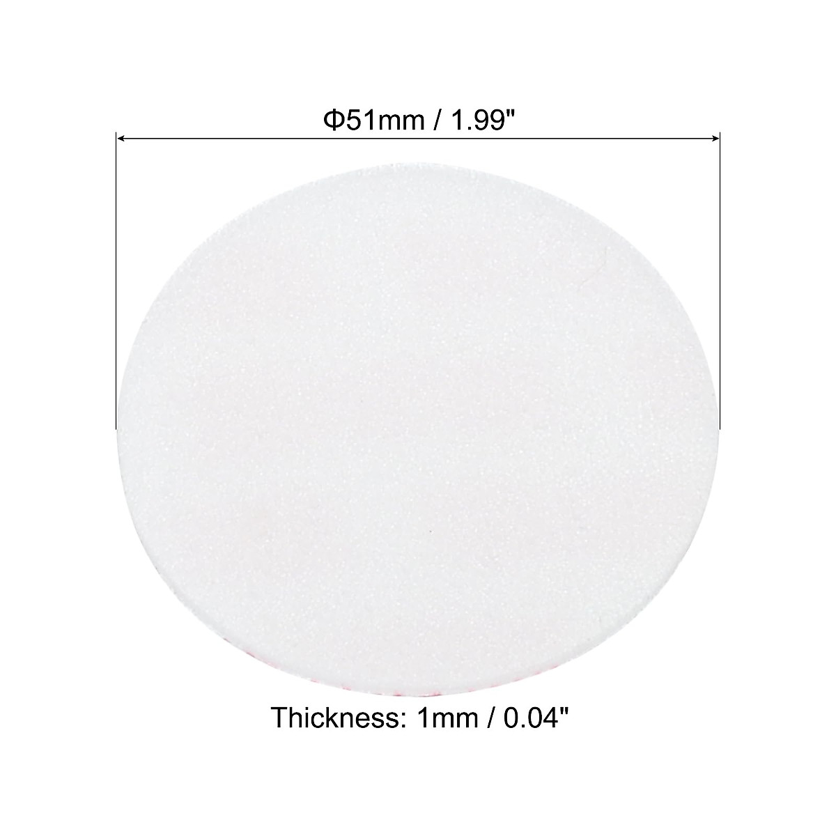 PATIKIL 51mm/1.99inch Foam Lid Liner, 100Pcs PS Foam Resistant Tamper Pressure Sensitive Seal for Bottle Cap Liners Seals, White Red