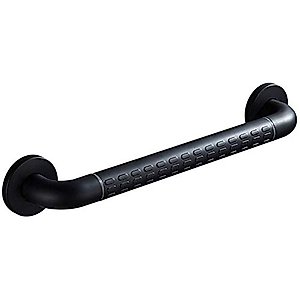 XHALERY Safety Support Handle,Bathroom Grab Bar Rail for Pregnant Women, Children,The Elderly,Shower Safety Handle Anti-Slip Grip,Bathtub,Toilet, Kitchen,Stairway Handrail (Color : Black,