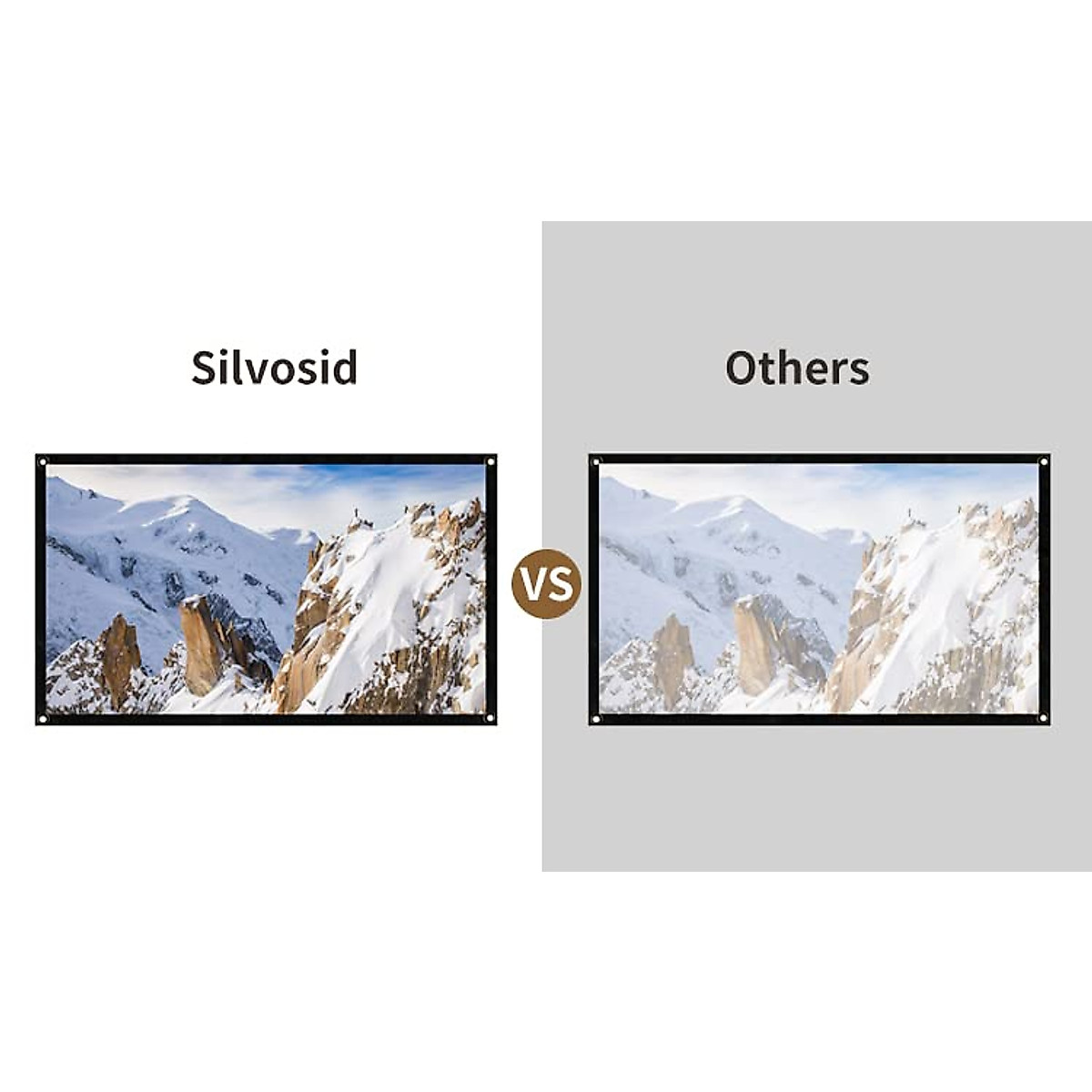 Projection Screen 16:9, Silvosid Foldable Portable Movie Screen 100 Inch Support Double Sided Projection for Home Theater Outdoor Movie Night Indoor