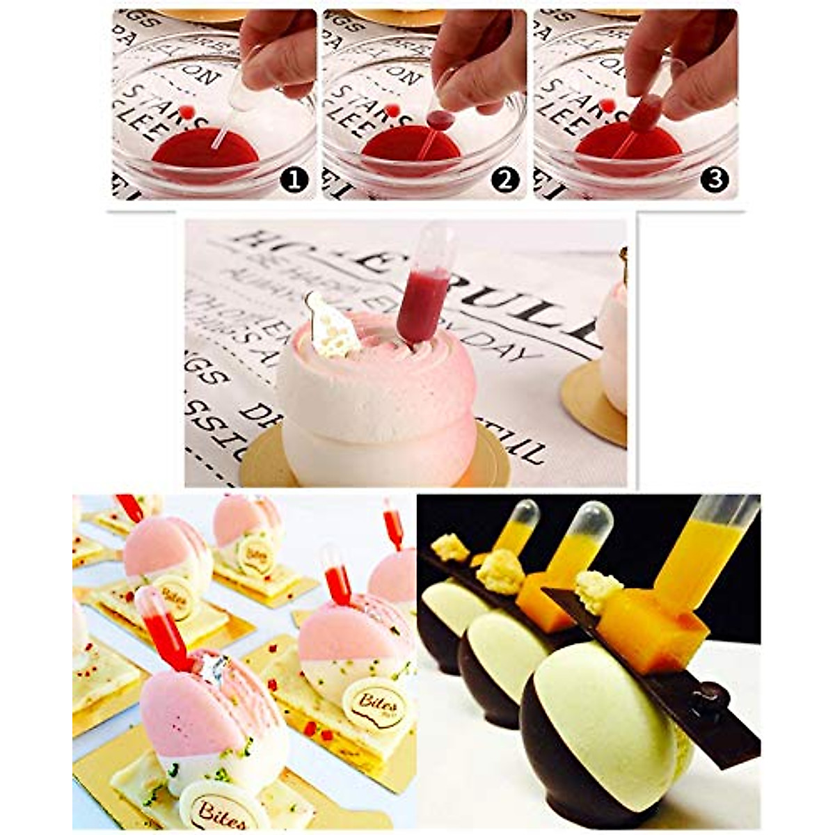 Pack of 50pcs 4ml Assorted Shape Plastic Transfer Pipettes Eye Dropper (Rectangular)