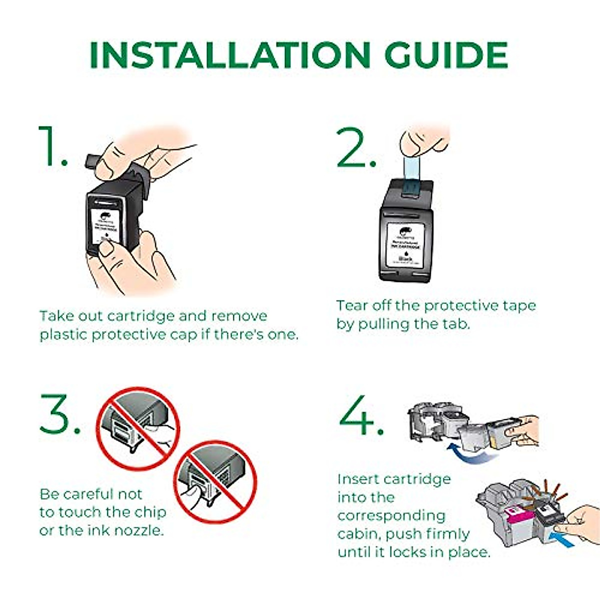 COLORETTO 60XL (1 Black) Remanufactured Printer Ink Cartridge Replacement for HP 60XL 60 XL to use with Envy 110 120 111 114 PhotoSmart C4780 C4680 C4795 C4640 Deskjet F4480 F4440 F2430 F4280