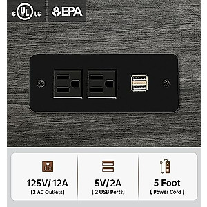 Itaar Bakers Rack with Power Outlet and Led Lights, Coffee Bar Cabinet, Microwave Stand with Wine Rack, Wire Basket, Pegboard and 8 Hoos for Kitchens with Storage, 35.4”, Grey