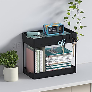 Black 2 Pack Under Sink Organizers and Storage, 2-Tier Sliding Cabinet Basket Organizer Multi-Purpose Under Sink Organizers and Storage for Bathroom Kitchen 40 x 22 x 31CM